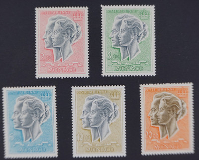 MONACO Ranier III and Princess Grace Complete Set 1966 Air stamps ...