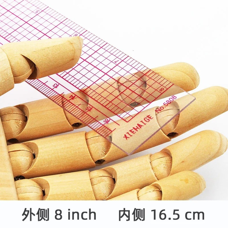 L-Type Quilting Ruler - Right-Angle Grid Ruler, 8 Inch (6.5 in) Plastic ...