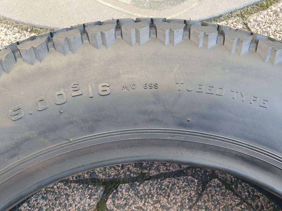 Harley-Davidson WL WLA WLC WLD Flathead Tire Avon MK II MK2 5.00 x 16 ...