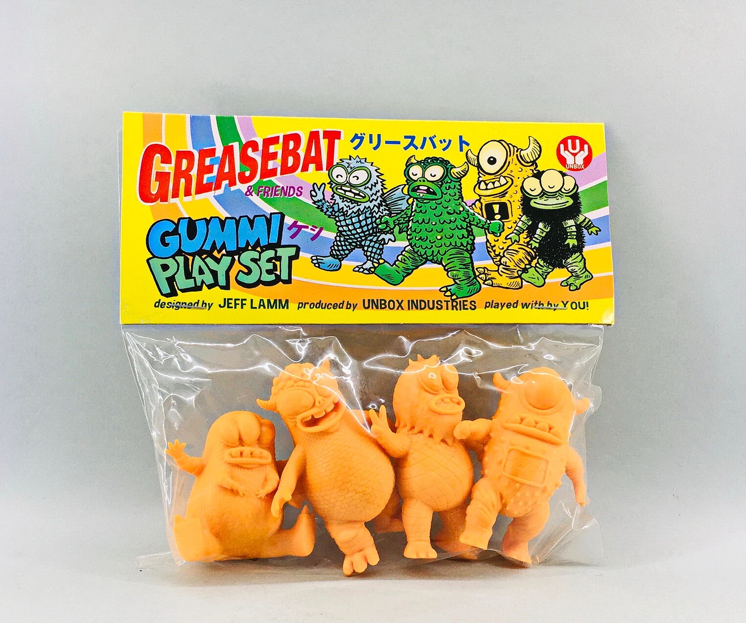 JEFF LAMM GREASEBAT GUMMI PLAYSET ORANGE MONSTER FIGURES UNBOX INDUSTRIES | eBay