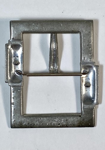 Vintage 1920's - 1930's ART DECO silver metal blue & white paste XL ...