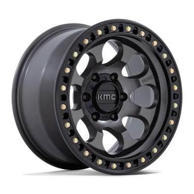 KMC KM550 Riot SBL 17x9 6x139.7 -12mm Anthracite With Satin Black Lip ...