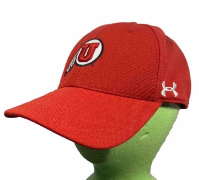 Utah Utes Hat Cap Red Under Armour Fitted Sz M/L Men's Football Classic ...