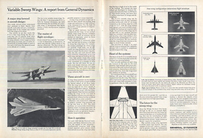 Variable Sweep wings for fighter planes General Dynamics F-111 ad 1966 ...
