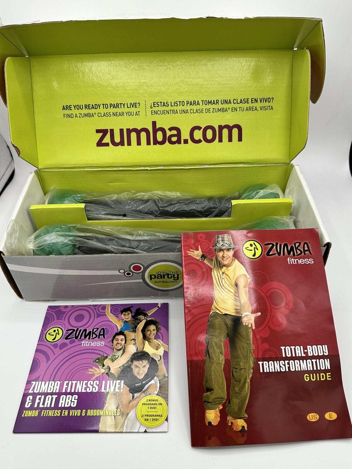 ZUMBA Fitness Body Shaping System Toning Sticks Shakers 1 lb Hand ...