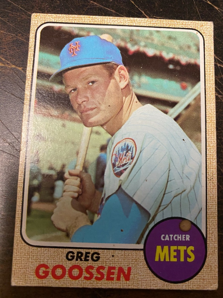 Greg Goossen Baseball Card Greg Goossen 1968 Topps Autographed New