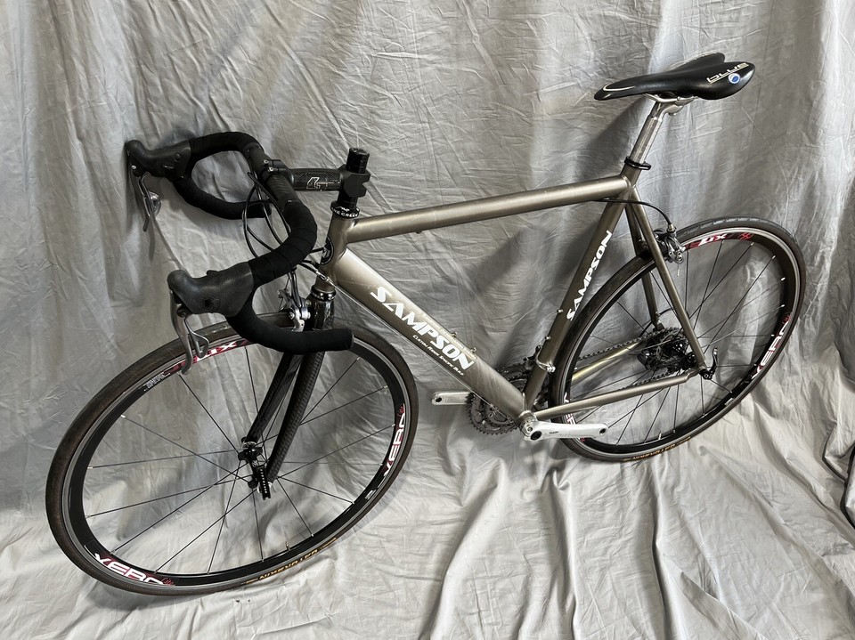 Sampson Titanium Road Bike Custom 58cm Carbon Fork Centaur Mix 2x10 Rim ...