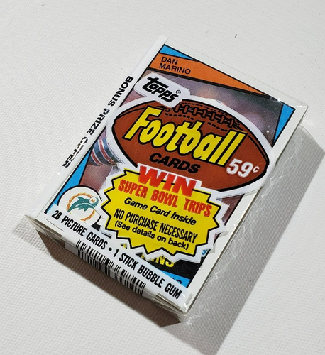 1984 Topps Football Cello Box with Dan Marino Showing Top & RARE DEAD ...