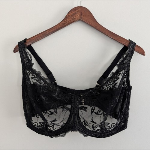Women's Soma Sensuous Lace Unlined Black Bra 40G | eBay