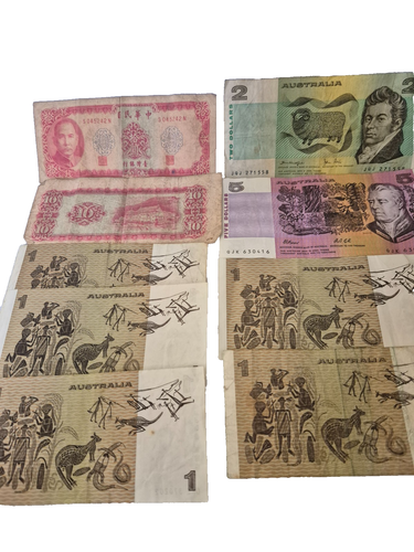 vintage australian bank notes also some old oriental notes collectable ...