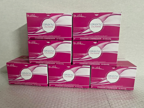 7 BOXES MILLIKEN COFLEX TLC CALAMINE 2-LAYER COMPRESSION KIT4" 30 ...