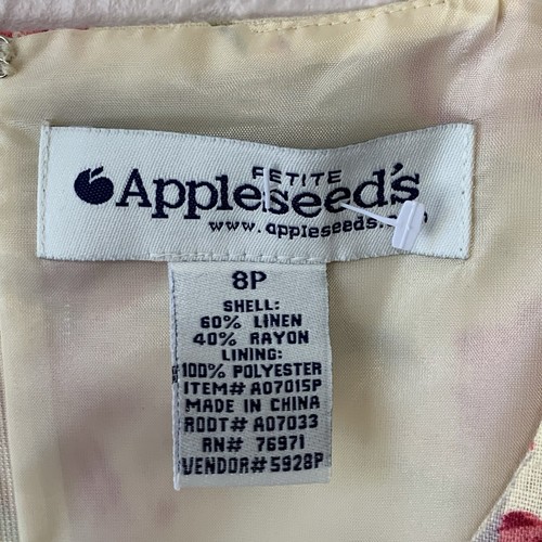 Appleseeds Linen Blend Sleeveless Dress Womens 8 Petite Lined Wedding ...