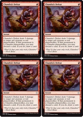 4x CHANDRA'S DEFEAT Hour of Devastation MTG Red Instant Unc | eBay