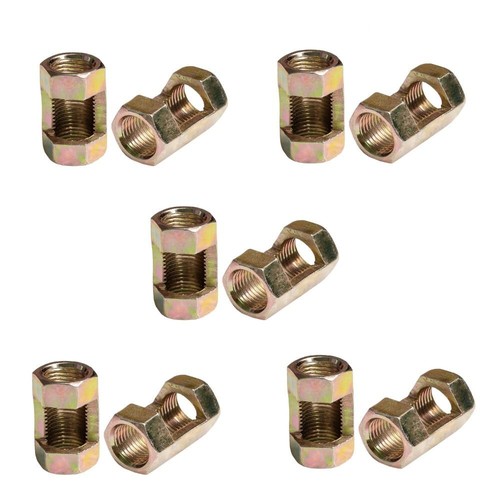 10 Pcs Zinc Height Hexagon Coupling Nut Open Nut M10 Thread 25mm ...
