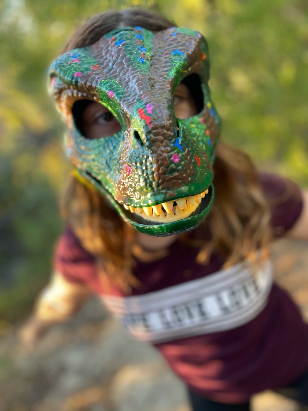 Dino mask custom painted head Moveable Jaw Dinosaur | eBay UK
