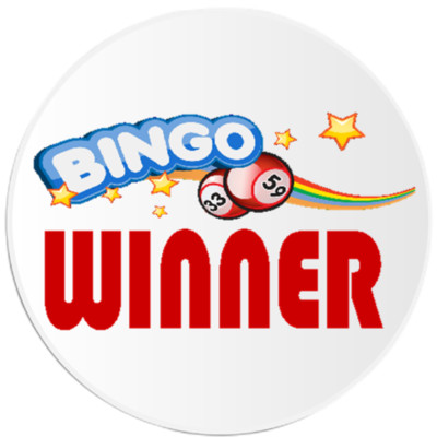 Bingo Winner - 100 Pack Circle Stickers 3" x 3" - Lucky Game Love Play ...