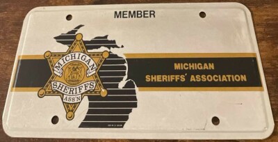 Michigan Sheriffs Association Booster License Plate Member | eBay