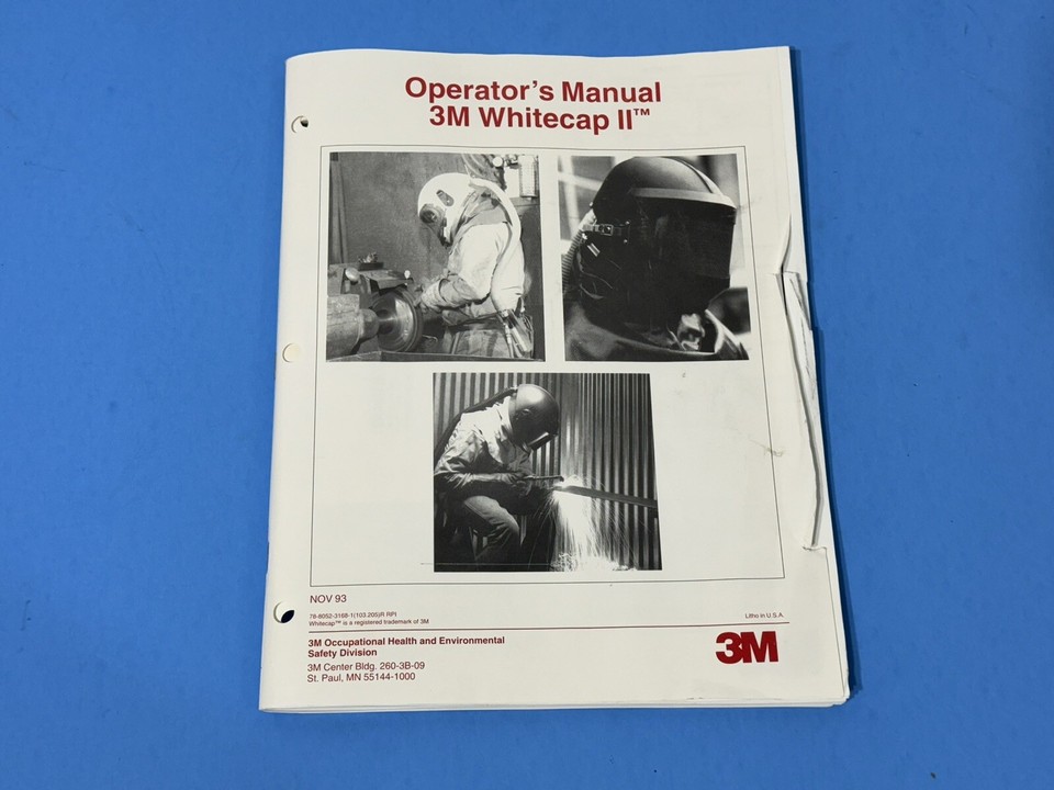 3M WHITECAP II W-8100 ABRASIVE BLASTING HELMET ASSEMBLY W/ SHROUD | eBay