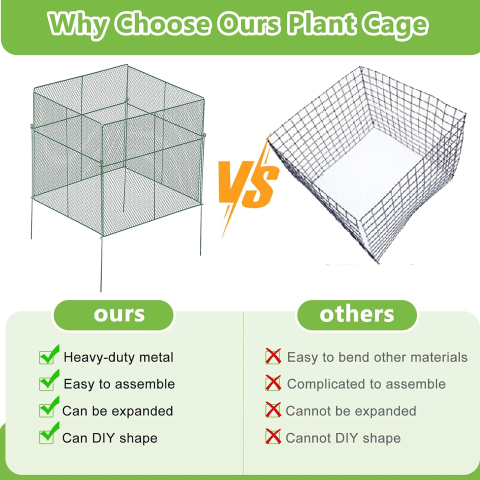 10 Packs Wire Plant Protector Bulk Chicken Wire Garden Cloche Square ...