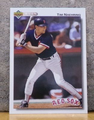 AWESOME PHOTO ON OLDER BASEBALL CARD RED SOX TIM NAEHRING - HOME RUN ...