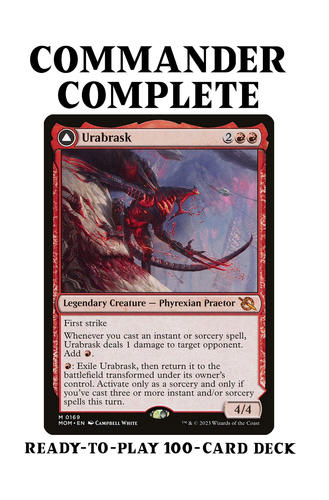 Urabrask / The Great Work RED SPELLS BURN Magic MTG Custom Commander ...