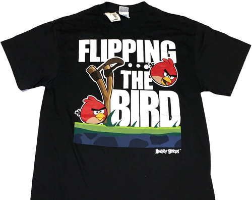 Rare! Vintage 2010s Angry Birds Flipping The Bird T-Shirt New! NWT ...