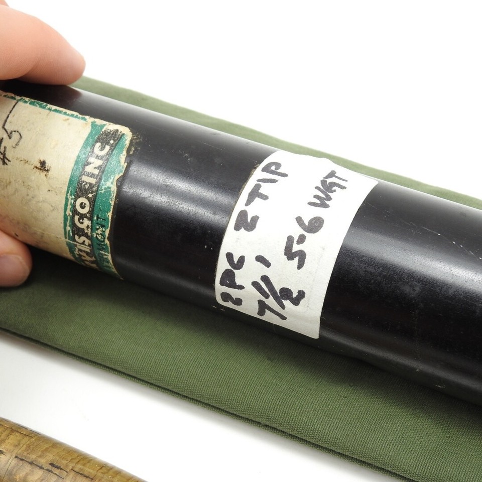 Orvis Impregnated “Deluxe” Bamboo Fly Rod. 7’ 6”. 5-6wt. W/ Tube & Sock ...