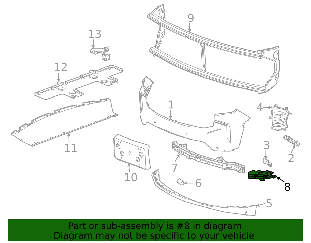 2007-2014 Chevrolet Front Driver Side Bumper Fascia Side, 51% OFF