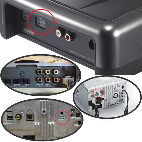 Speaker High Hi-Level Input Plug 6Pin Wire Harness for Alpine Focal ...