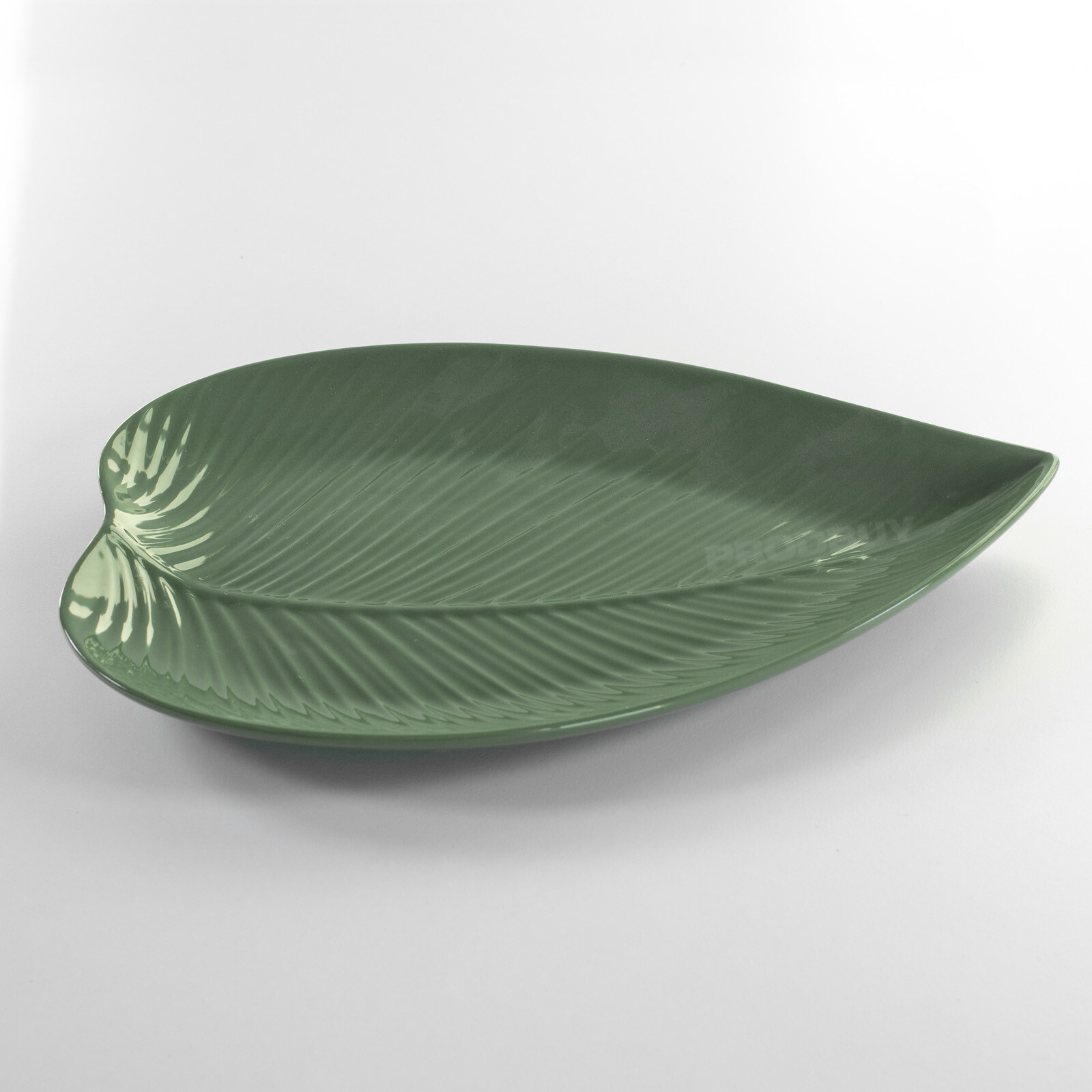 Large Green Leaf Serving Platter Plate Dish Appetiser Canapés Dining ...
