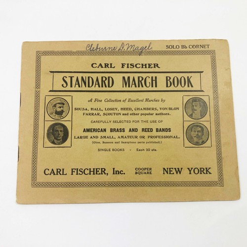 Carl Fischer Standard March Book Solo Bb Cornet 1930's Vintage Rare | eBay