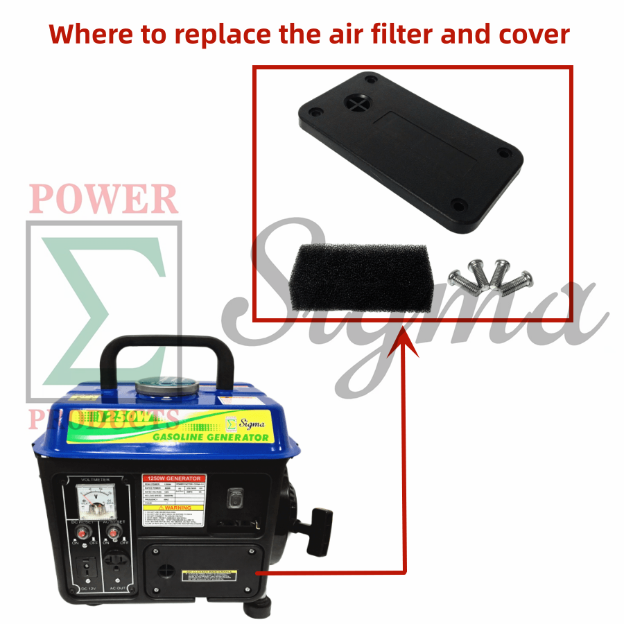 Air Filter Element & Cover For All Power APG3004A 1000W 2 Stroke Gas ...