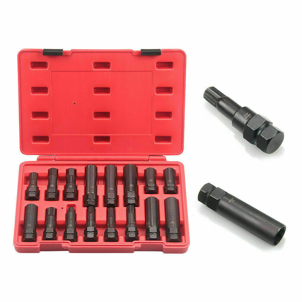 Pro Security Locking Key Lug Nut Master Socket Set Tool Kit Wheel ...
