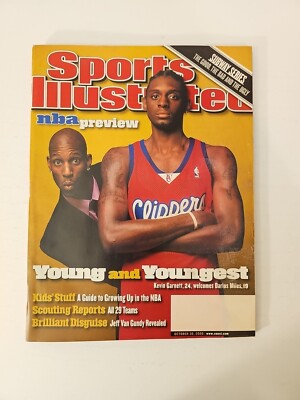 ⭐️ Sports Illustrated October 30 2000 Darius Miles & Garnett - No Label ...