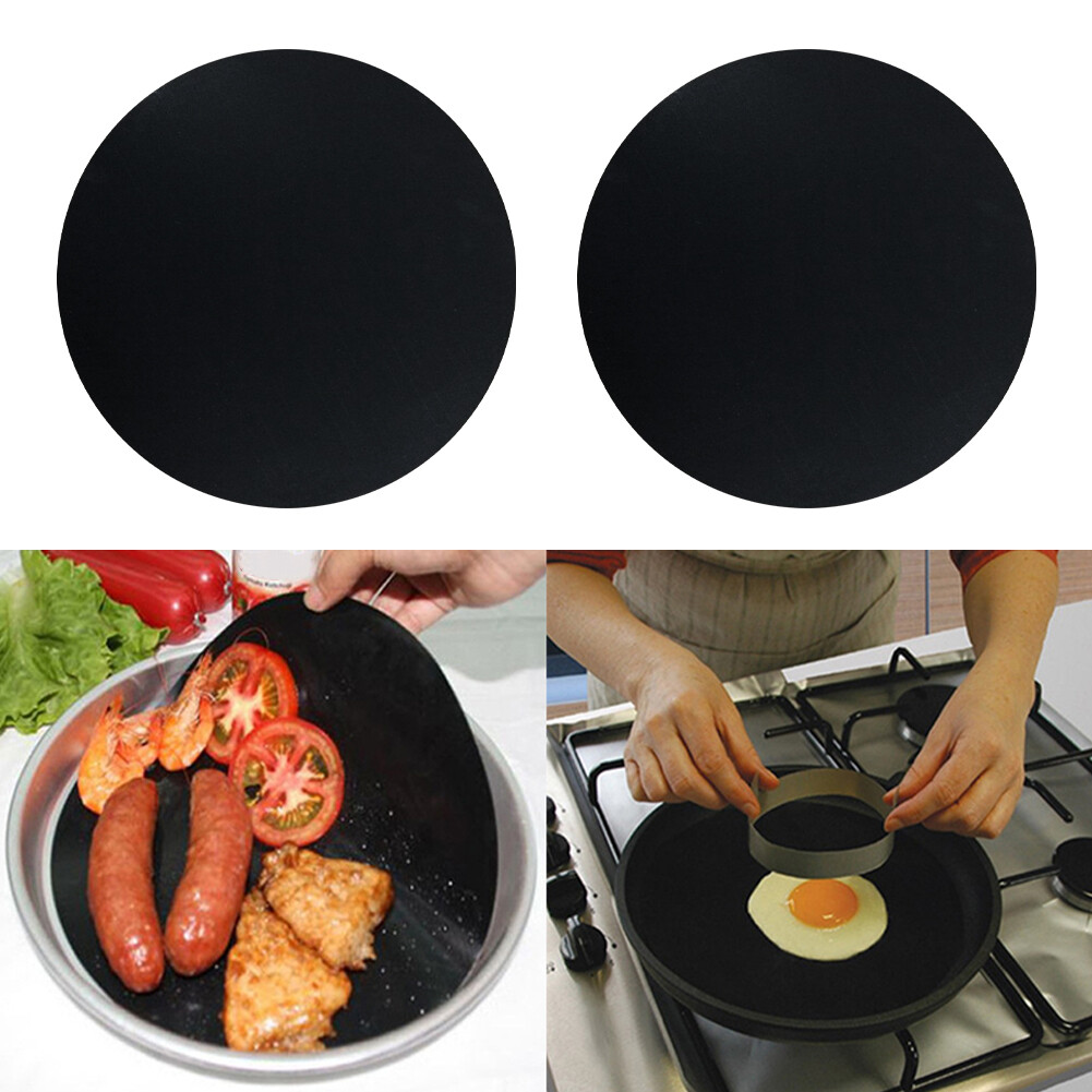 Liner Sheet Cloth Oil Frying Pan Pad Kitchen Tool Coated Reusable Non ...