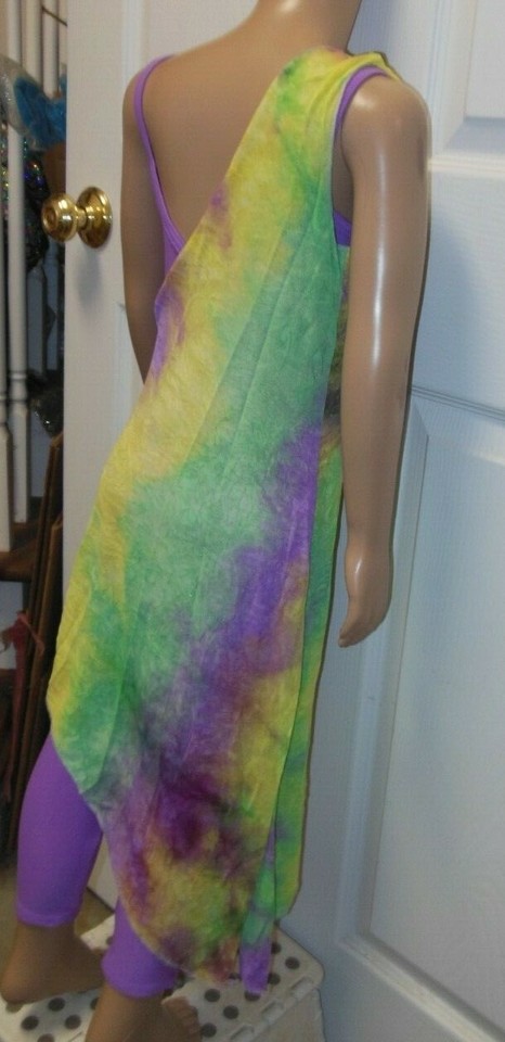 NWT Capri Unitard Lyrical costume 3 colors child sz Tiedye shelf lined ...