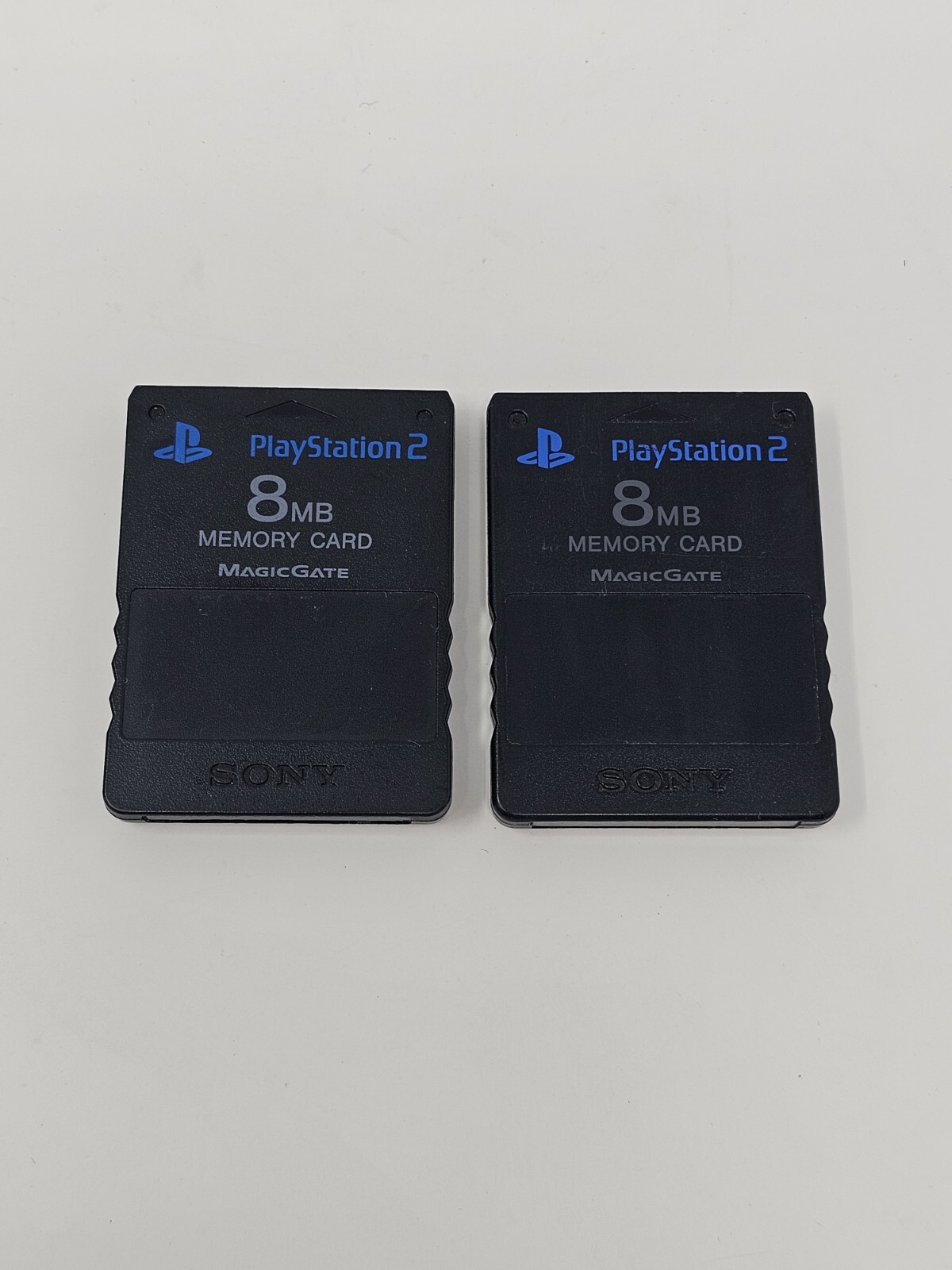 LOT OF TWO Sony Playstation 2 PS2 Official MagicGate 8mb Memory Card ...
