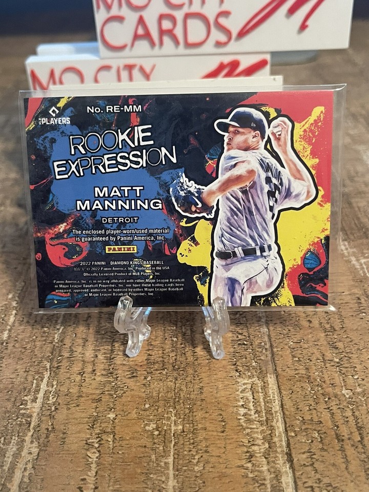 2022 Panini Diamond Kings Rookie Expression Matt Manning Jersey RC #RE ...