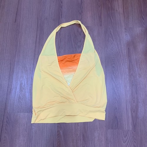 Vintage Y2K Halter Tube Top Ombre Yellow Orange Size XL | eBay