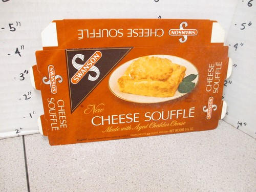 SWANSON 1960s cheddar CHEESE SOUFFLE TV dinner frozen food box | eBay