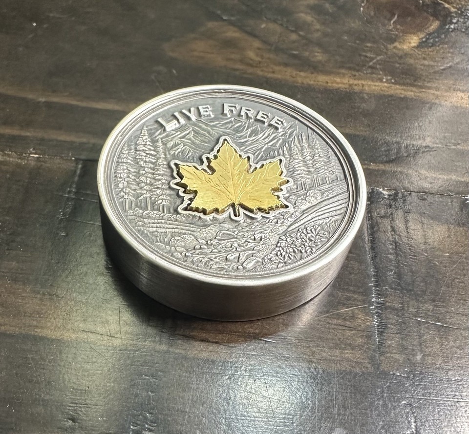 Lucky Rips Series 6 2.5gram Gold Maple Leaf & 3 Ozt Silver Live Free ...
