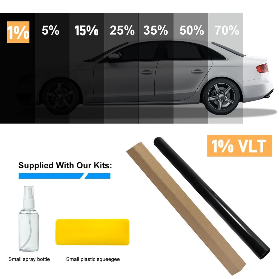 6M CAR WINDOW TINT AUTO TINTING FILM LIMO BLACK DARK MEDIUM LIGHT ULTRA ...