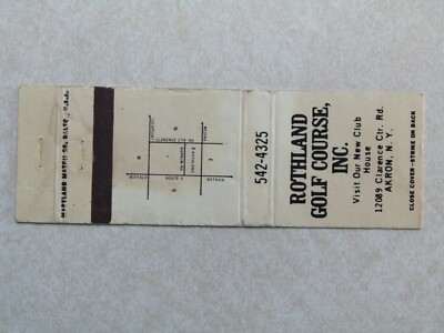 AK507 Vintage Matchbook Cover Rothland Golf Course Incorporated Akron ...