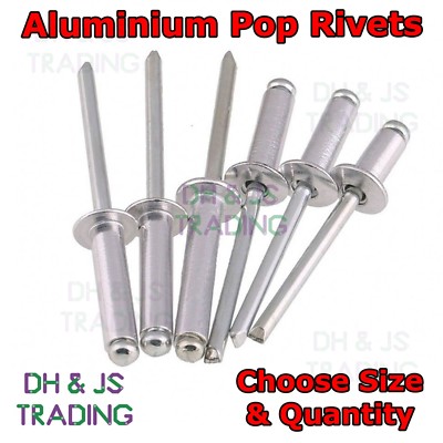 Aluminium Pop Rivets - 3.2mm 4.0mm 4.8mm 6.4mm (1/8" 5/32" 3/16" 1/4 ...