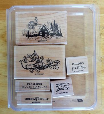2008 Stampin Up TO YOU & YOURS 6pc RUBBER INK STAMP SET From Our House ...
