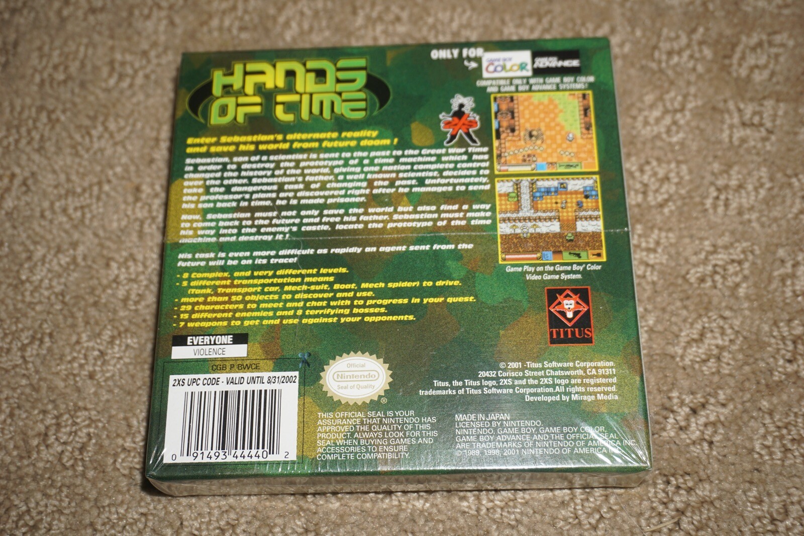 Hands+of+Time+%28Nintendo+Game+Boy+Color%2C+2001%29 for sale online | eBay