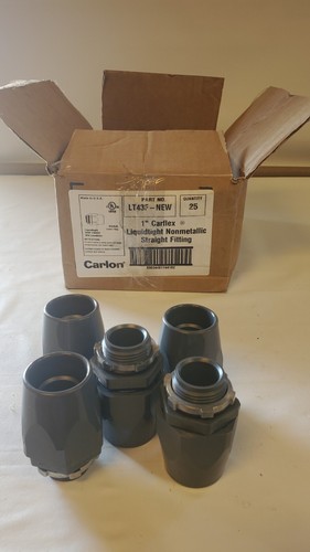 5 ea ~ Carlon 1” Carflex LiquidTight Non-Metallic Straight Fitting ...