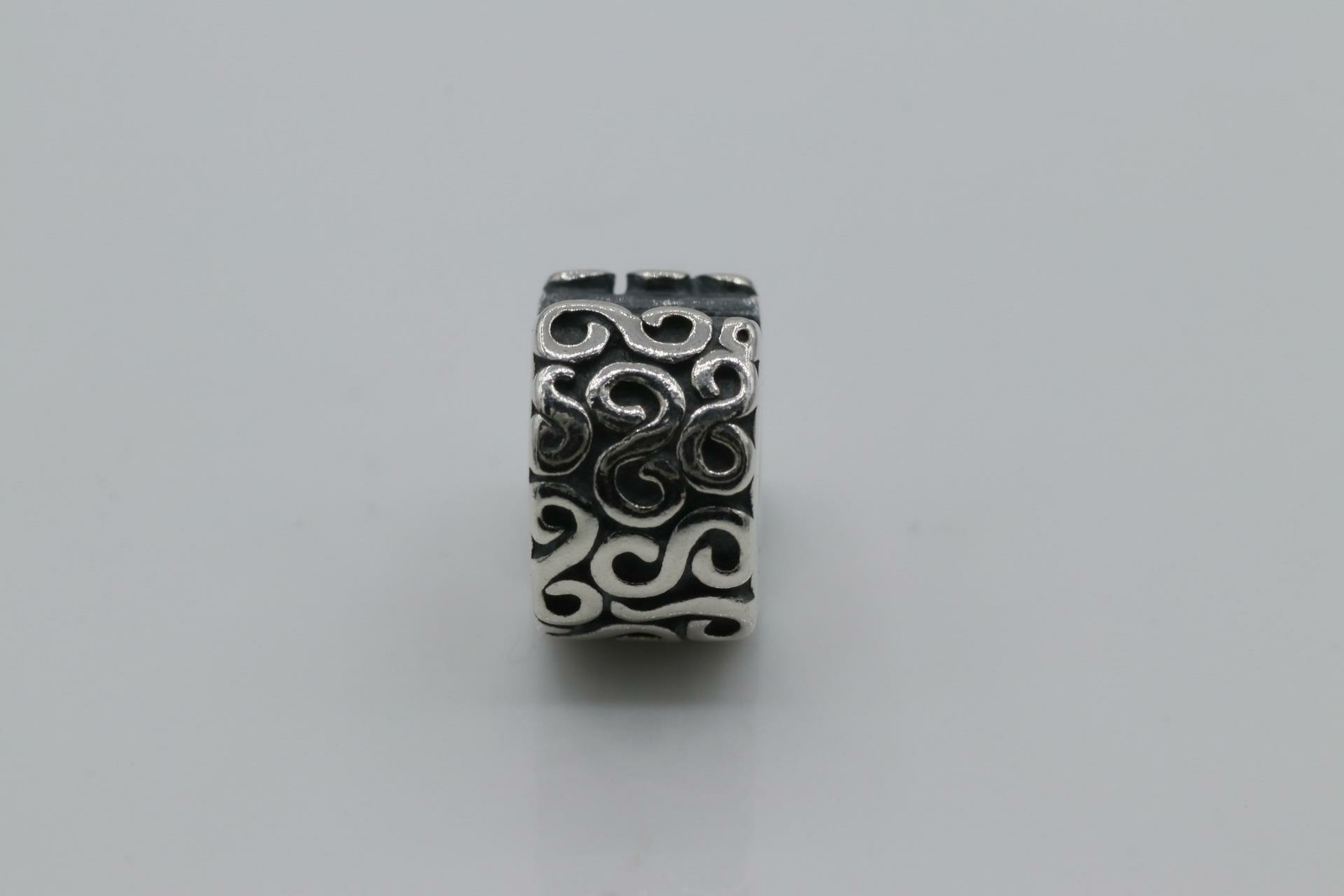 Pre-owned Pandora 925 Sterling Silver Fancy S Clip Charm 790338 | eBay