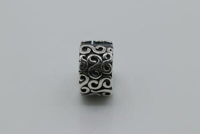 Pre-owned Pandora 925 Sterling Silver Fancy S Clip Charm 790338 | eBay