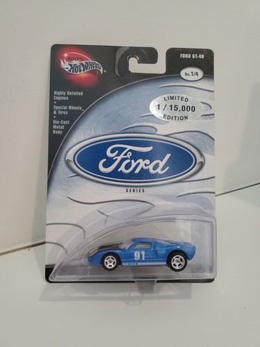 Hot Wheels 2003 100% Preferred Ford Series 1/4 Ford GT-40 in Blue ...